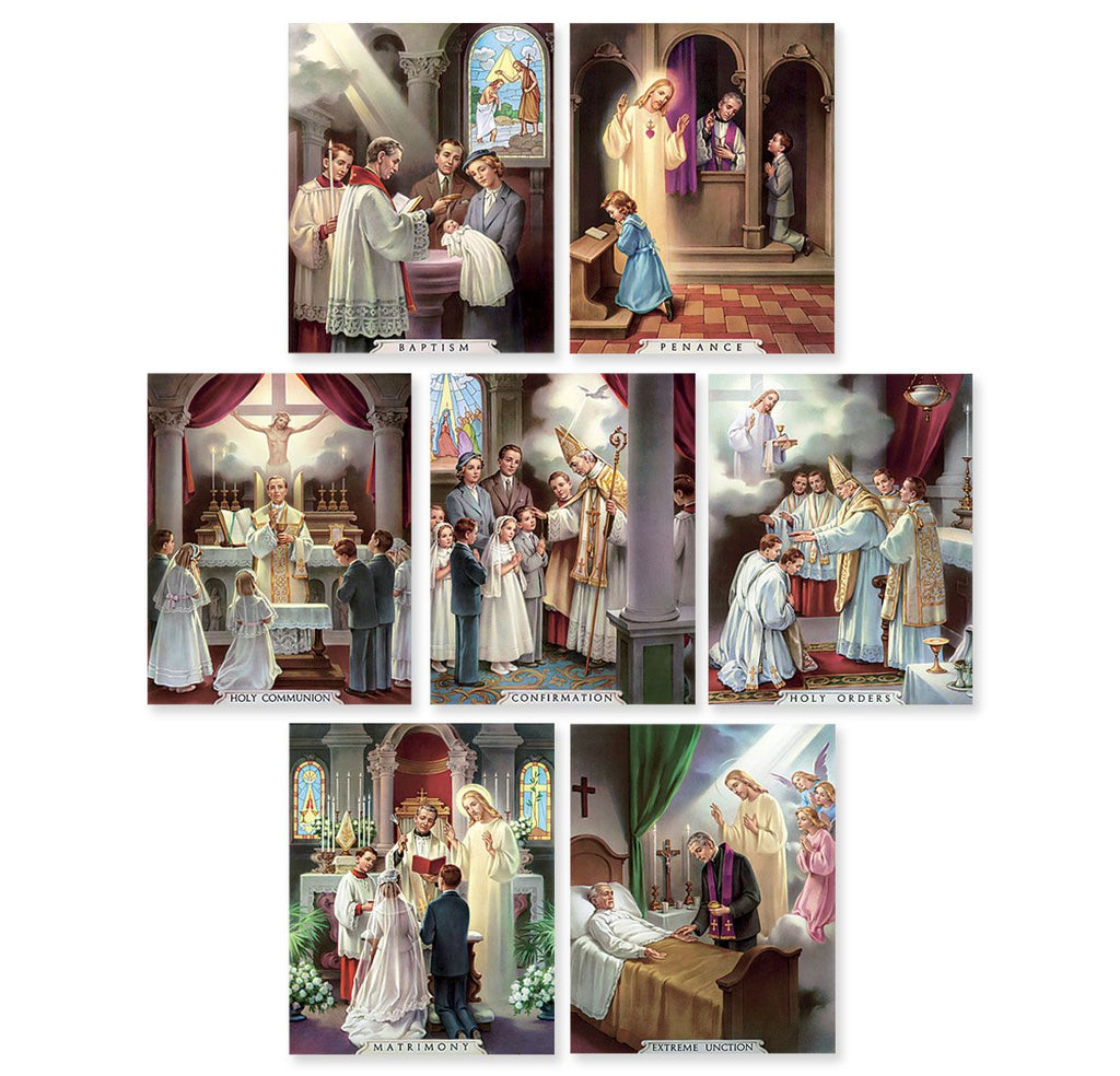 Seven Sacraments Poster Set – Catholic Book & Gift Store