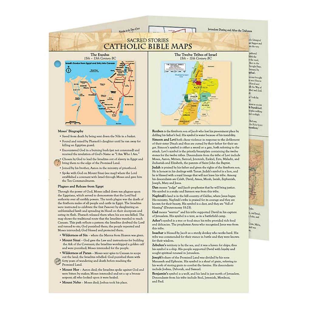 Sacred Stories Trifold Chart - Catholic Bible Maps – Catholic Book ...