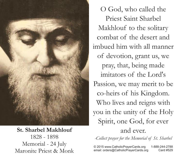 St. Sharbel Makhlouf (Charbel) Prayer Card – Catholic Book & Gift Store