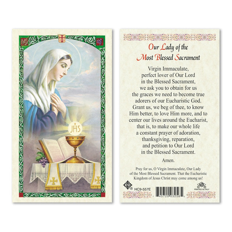 Our Lady of the Most Blessed Prayer Card – Catholic Book & Gift Store