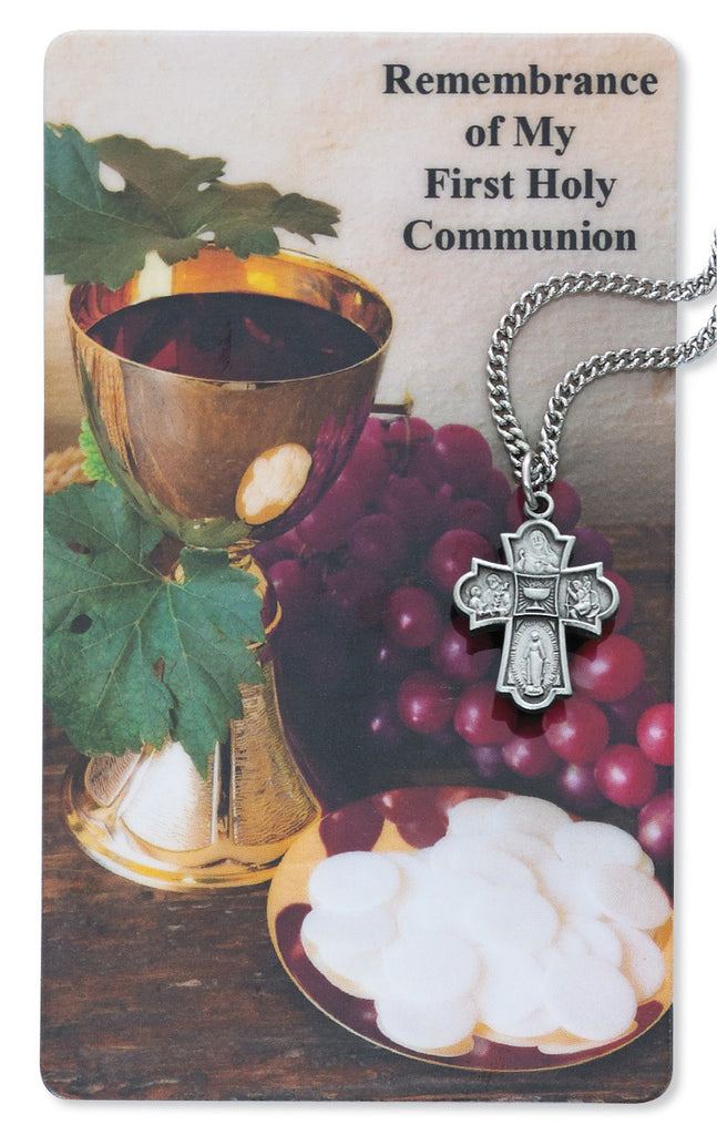Four-Way Communion Pendant with Prayer Card – Catholic Book & Gift Store