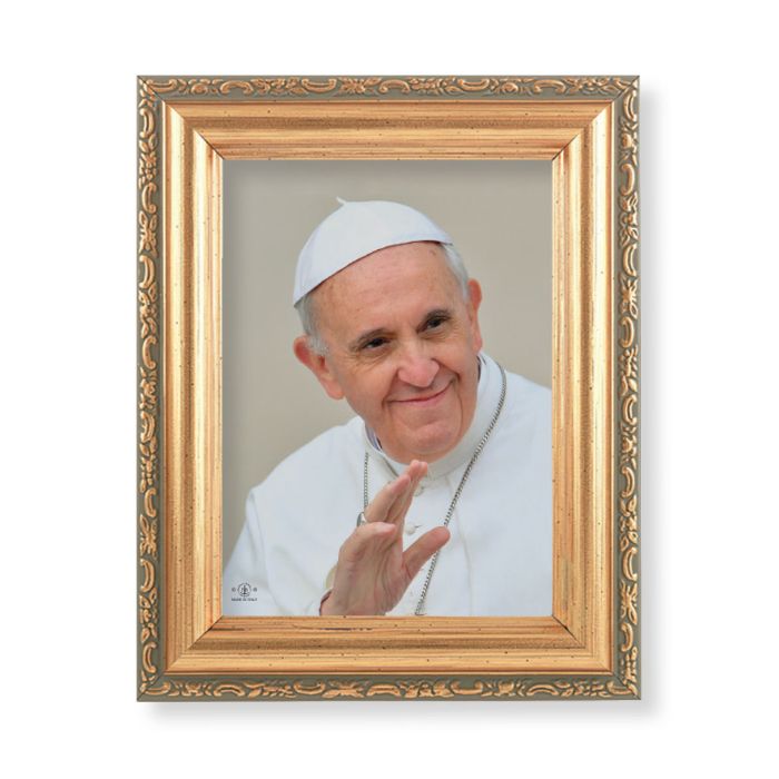 POPE FRANCIS IN GOLD FRAME – Catholic Book & Gift Store