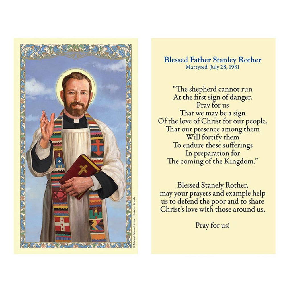 Blessed Father Stanley Rother Holy Card – Catholic Book & Gift Store