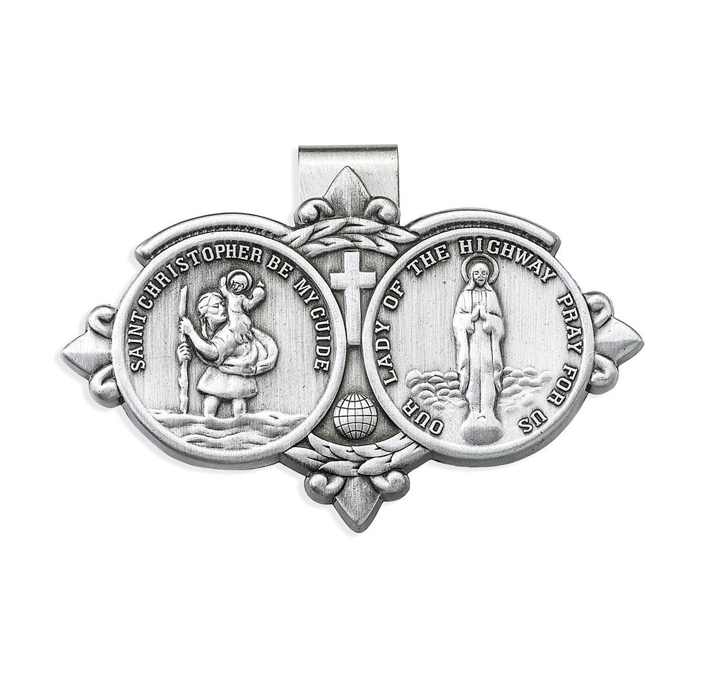 Saint Christopher and Our Lady of the Highway Auto Visor Clip ...