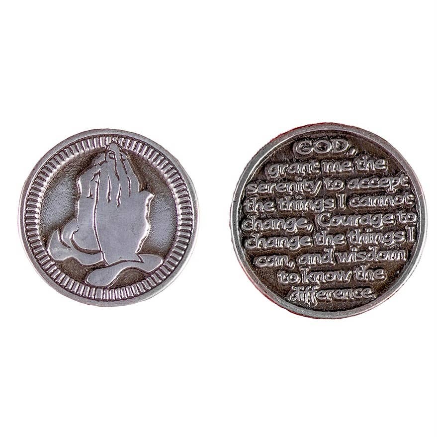 Praying Hands & Serenity Prayer Token – Catholic Book & Gift Store