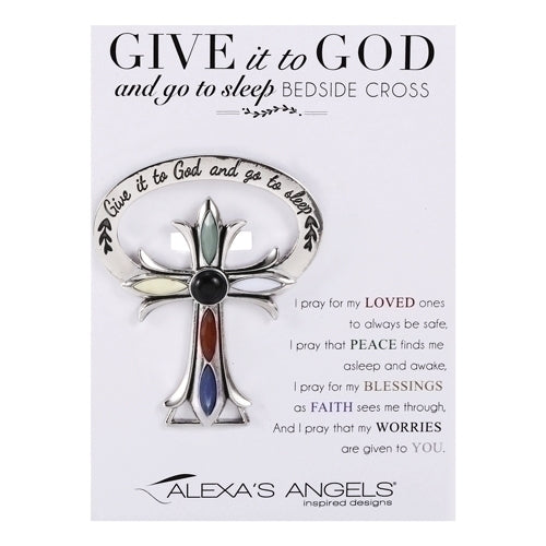 2.5"H GIVE IT TO GOD BEDSIDE CROSS – Catholic Book & Gift Store