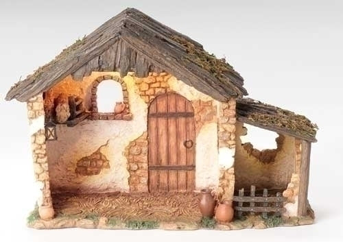 Lighted Fontanini Resin Stable – Catholic Book & Gift Store