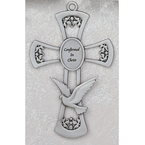 6" PEWTER CONFIRMATION WALL CROSS - 77-20 – Catholic Book & Gift Store