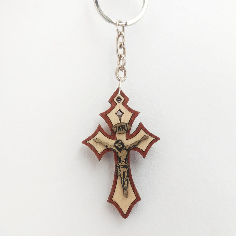 Light Wood Crucifix Key Chain – Catholic Book & Gift Store